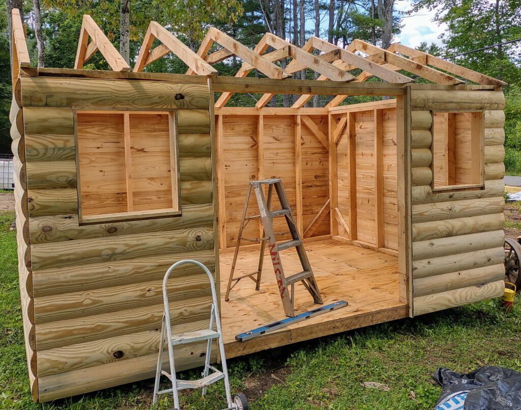 10' x 16' Amish Built Log Siding Shed - Windvisuals