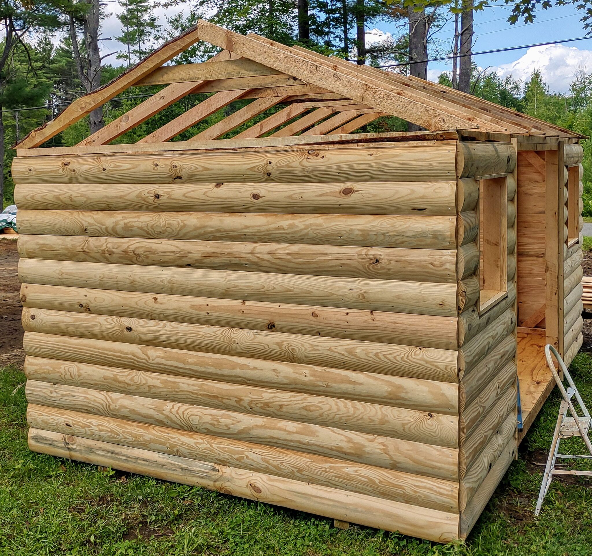 10' x 16' Amish Built Log Siding Shed - Windvisuals